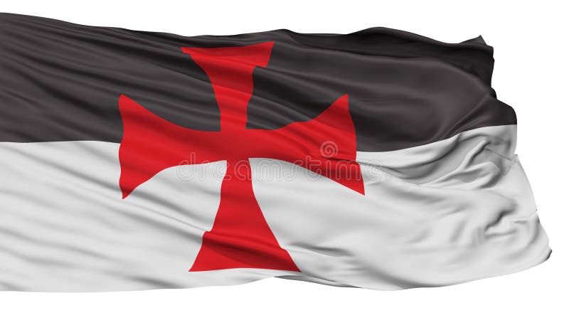 Crusader Flag Flag, Isolated on White Stock Illustration - Illustration ...