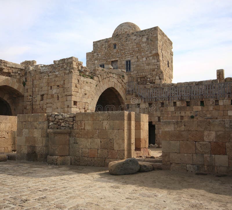 Crusader Sea Castle, Sidon-Lebanon Stock Image - Image of sidon, saida ...