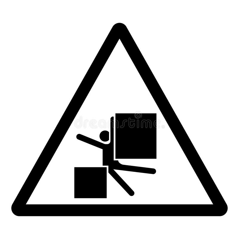 Crush from Equipment Will Injury or Kill Symbol Sign, Vector ...