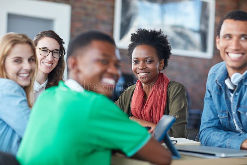 We Crush Group Projects. Portrait of a Group of University Students ...