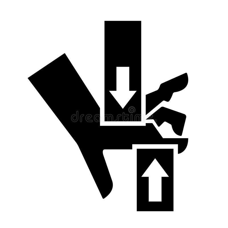 Crush Hand Top Bottom Symbol Sign Isolate on White Background,Vector ...