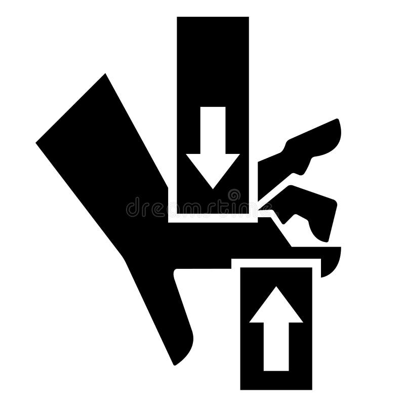 Crush Hand Top Bottom Symbol Sign, Vector Illustration, Isolate on ...