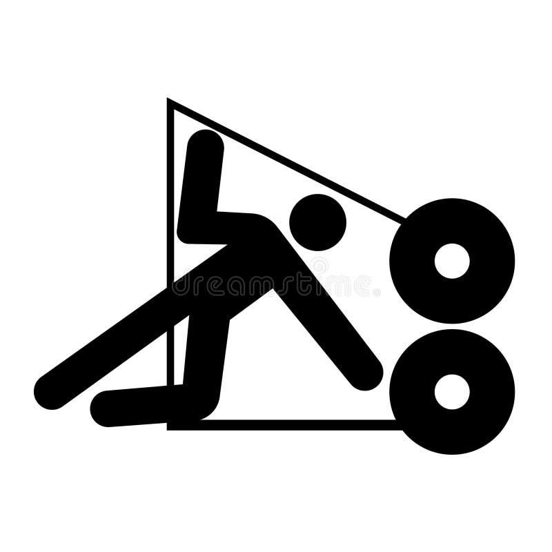 Crush Hazard Black Icon,Vector Illustration, Isolate on White ...