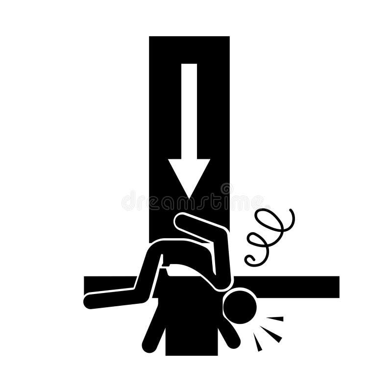 Crush Hazard Symbol Sign, Vector Illustration, Isolate on White ...