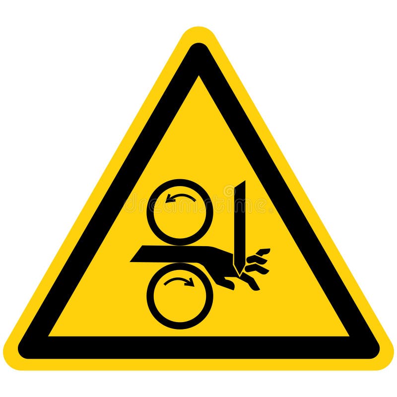 Crush Hazard Symbol Sign, Vector Illustration, Isolate on White ...