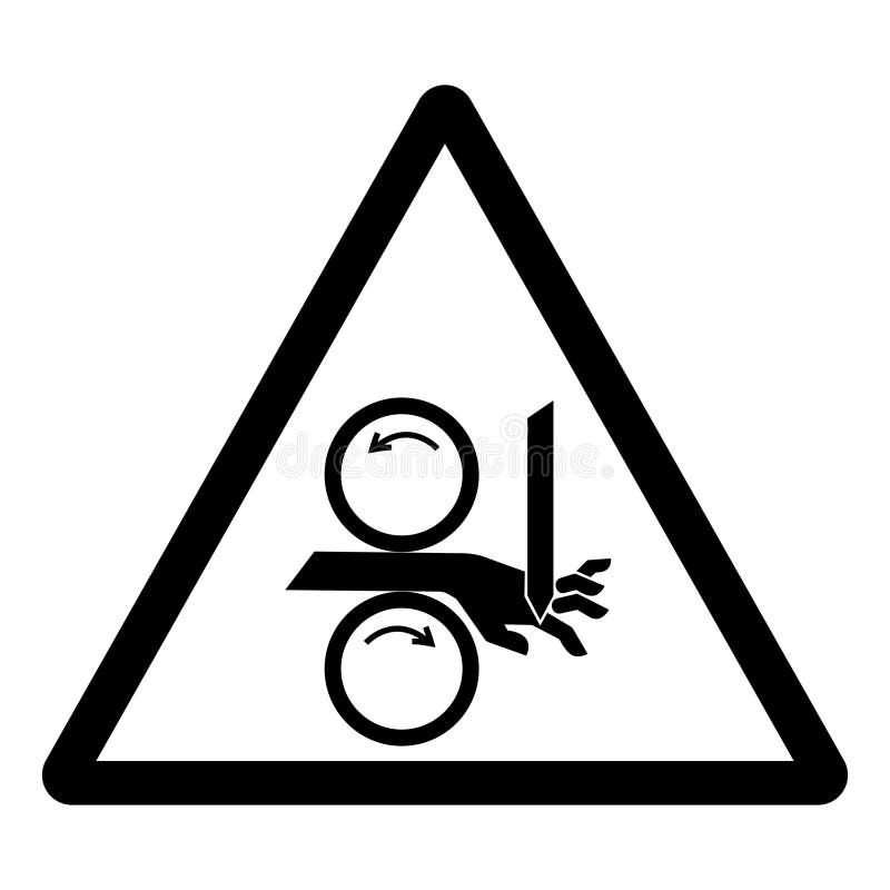 Crush Hazard Symbol Sign, Vector Illustration, Isolate on White ...