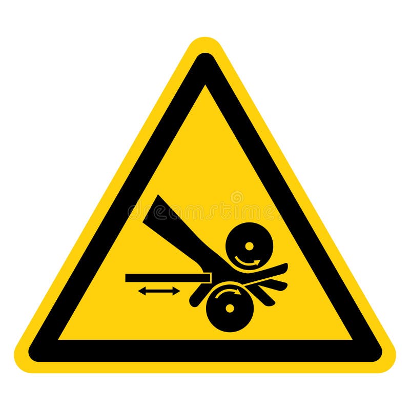 Crush Hazard Symbol Sign, Vector Illustration, Isolate on White ...