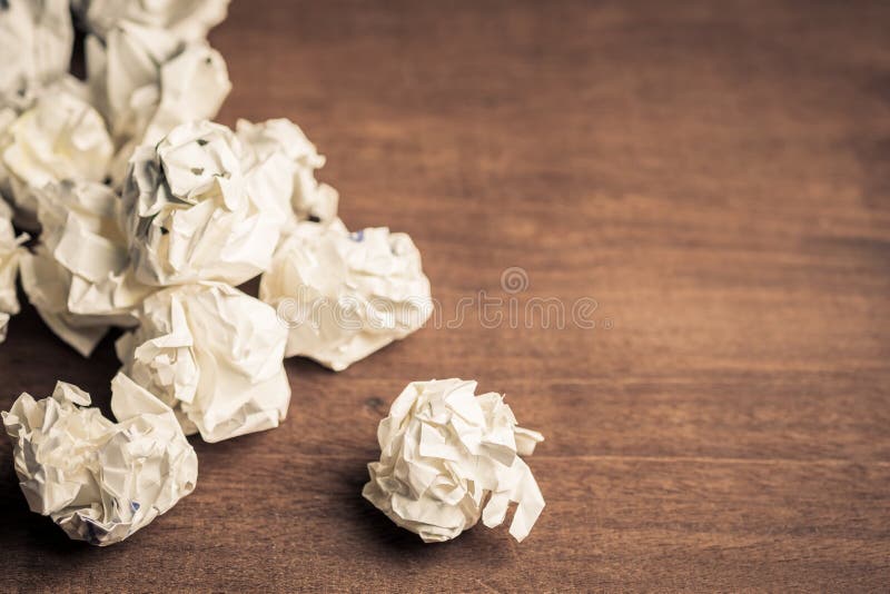 Crush Paper Balls stock photo. Image of concept, learning - 143936584