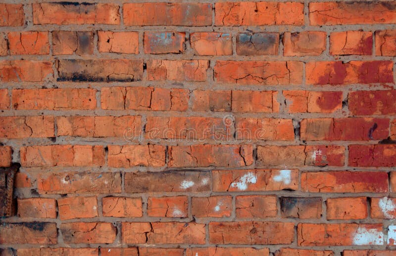 Crush Red Brick Wall Texture Grunge Background, Old Interior Design ...