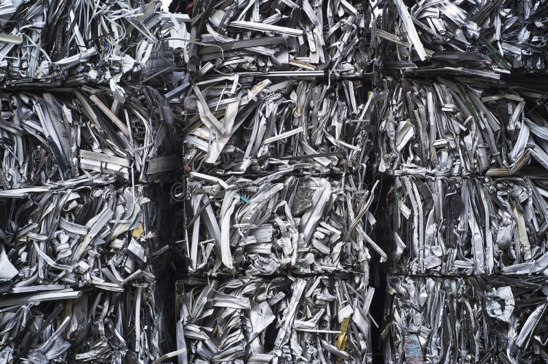 Scrap metal cubes stock photo. Image of environment, flattened - 32514784