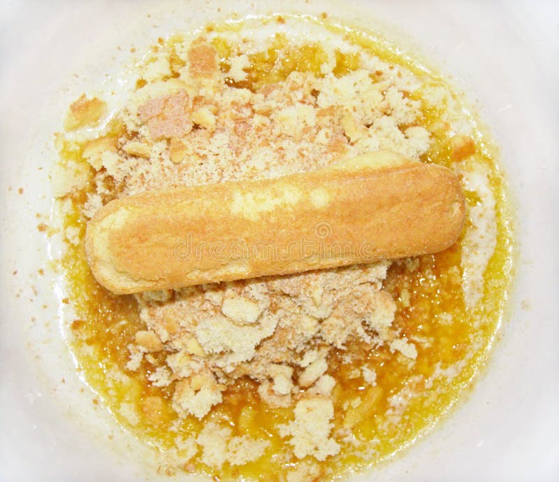 Crushed biscuits in butter stock image. Image of ingredients - 38175451