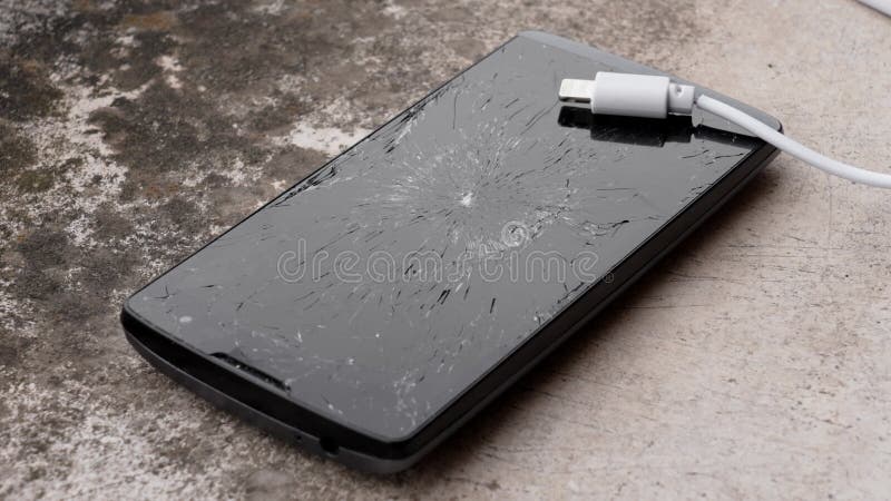 Crushed Phone with Bloodstains, Fire in the Background. Stock Video ...