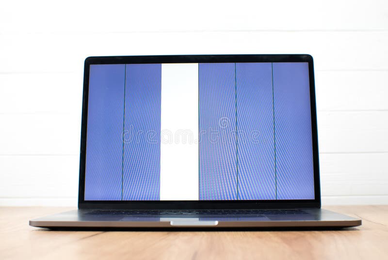 Crushed or Broken Laptop Screen..Out of Order Computer. Working with a ...