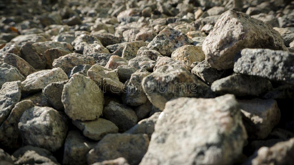 Crushed Broken Stone Breakstone Texture and Background Stock Image ...