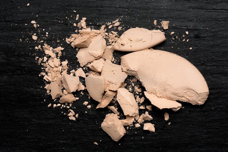 Crushed Compact Powder on Blackboard Stock Image - Image of group ...