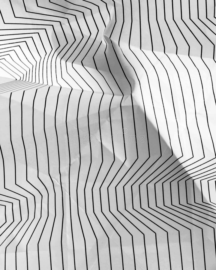 Crushed and Distorted White Lined Paper. Stock Illustration ...