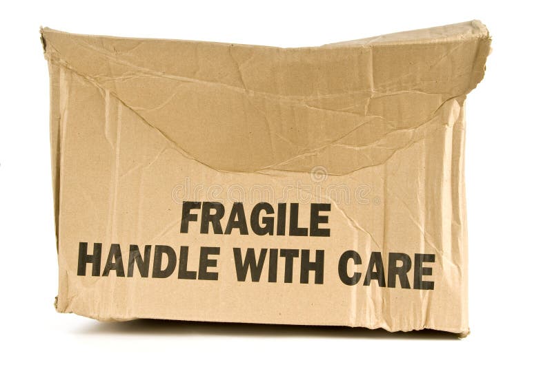 Crushed Fragile Box stock image. Image of mode, carton - 53807125