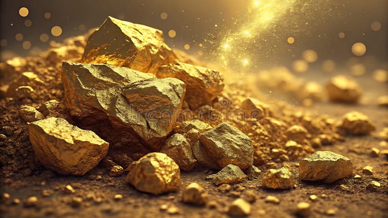 Crushed Gold Texture with an Uneven Surface and Shimmering Highlights ...