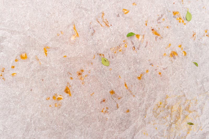 Crushed Greasy Paper Background with Thyme Leaves Stock Image - Image ...