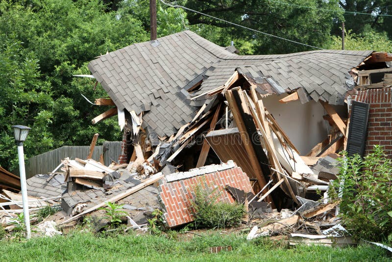 Crushed House Stock Photo - Image: 20759560