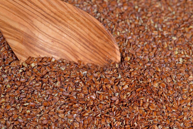 Crushed Linseed in a Close-up Stock Image - Image of common, flaxseed ...