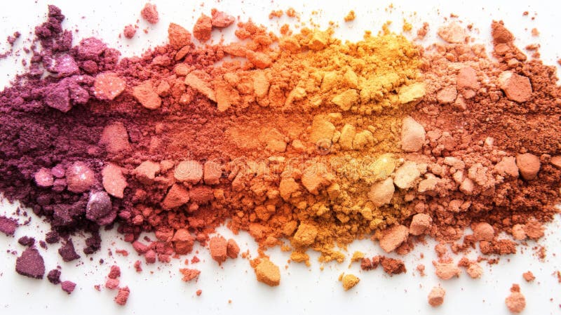Crushed Makeup Powder Gradient Displaying Warm Tones Stock Illustration ...