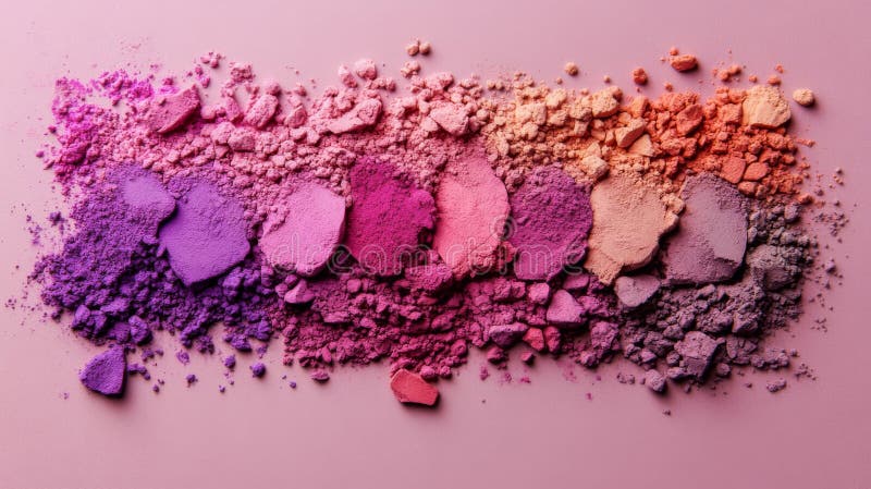 Crushed Makeup Powder Shades Displaying Vibrant Hues Stock Illustration ...