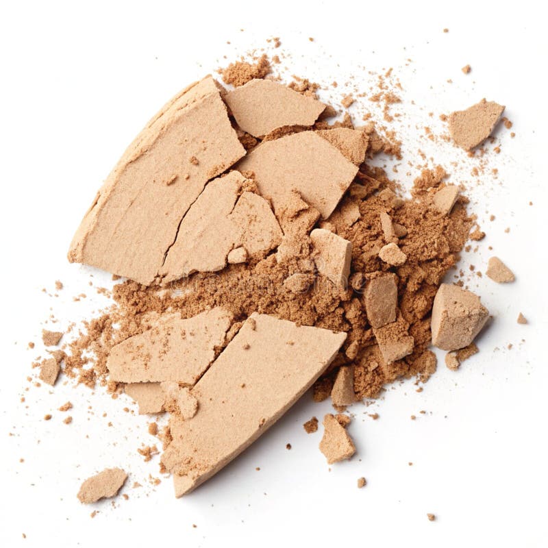 Crushed Makeup Texture Isolated on White Background Stock Illustration ...
