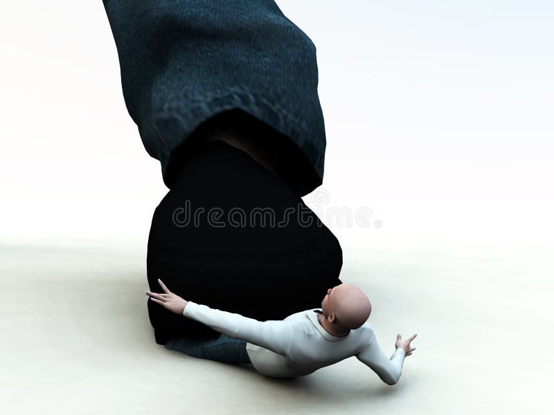 Crushed Man 5 stock illustration. Illustration of squashed - 3532091