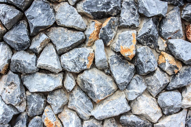 Crushed Natural Stone Wall Background Stock Photo - Image of outdoors ...