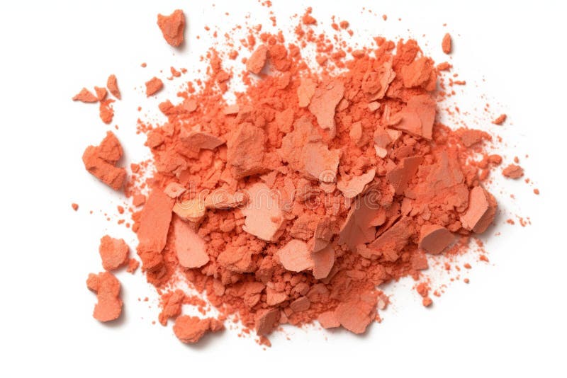 Crushed Orange Blush Eyeshadow Broken Make Up Stock Illustration ...