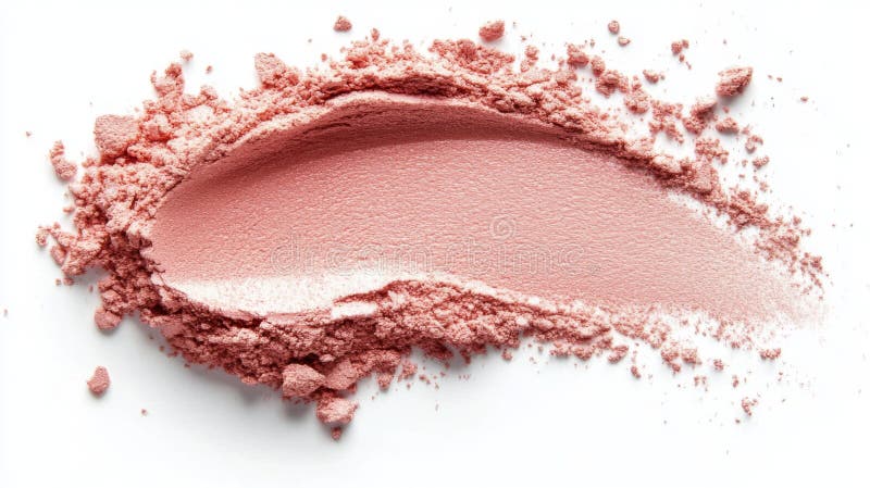 Crushed Pink Makeup Powder Swatch on White Stock Illustration ...