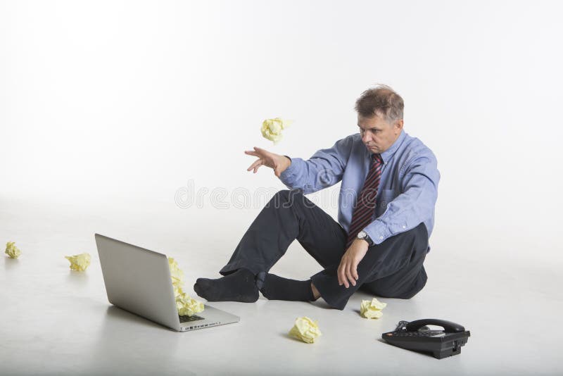 Crushed by problems stock photo. Image of difficult, tired - 33200372