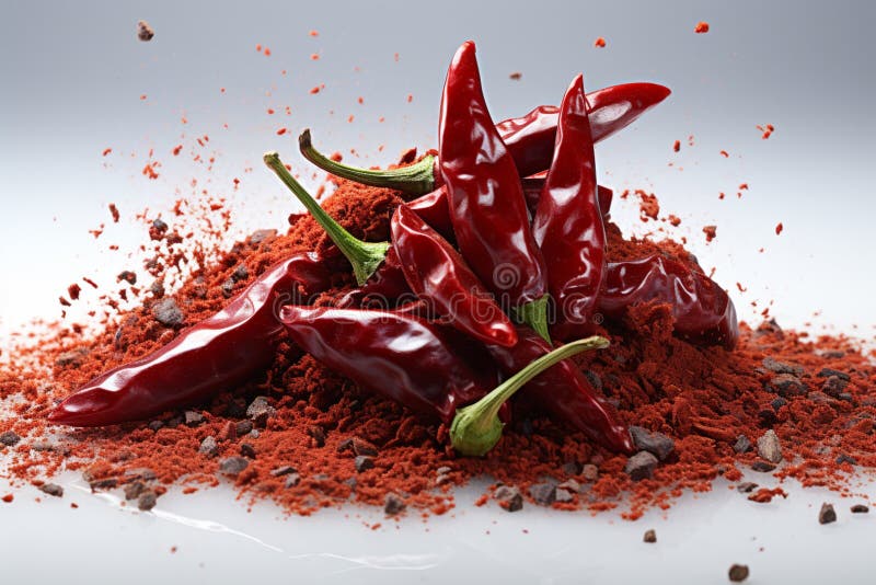 Crushed Red Chilli stock illustration. Illustration of vegetarian ...