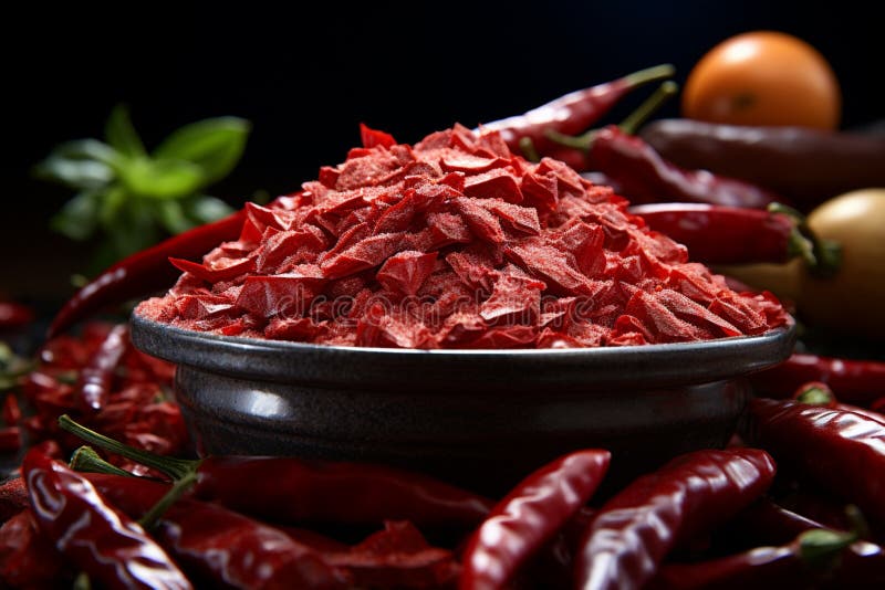 Crushed Red Chilli stock illustration. Illustration of explosion ...