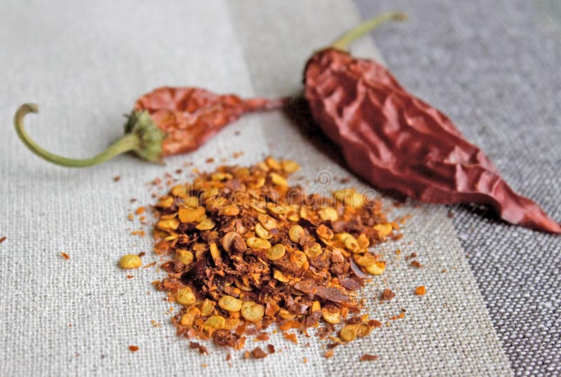 Crushed red chillies stock image. Image of halaby, condiment - 77040695