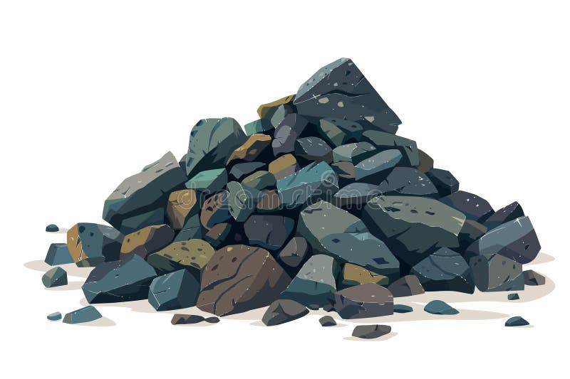 Crushed Rock Pile Stock Image Isolated Vector Style Stock Vector ...