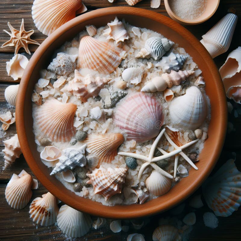 Crushed Sea Shells, Close Up, Photo V Stock Photo - Image of crushed ...