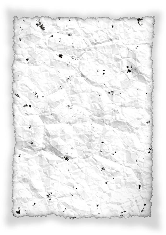 Crushed sheet of paper stock illustration. Illustration of standard ...