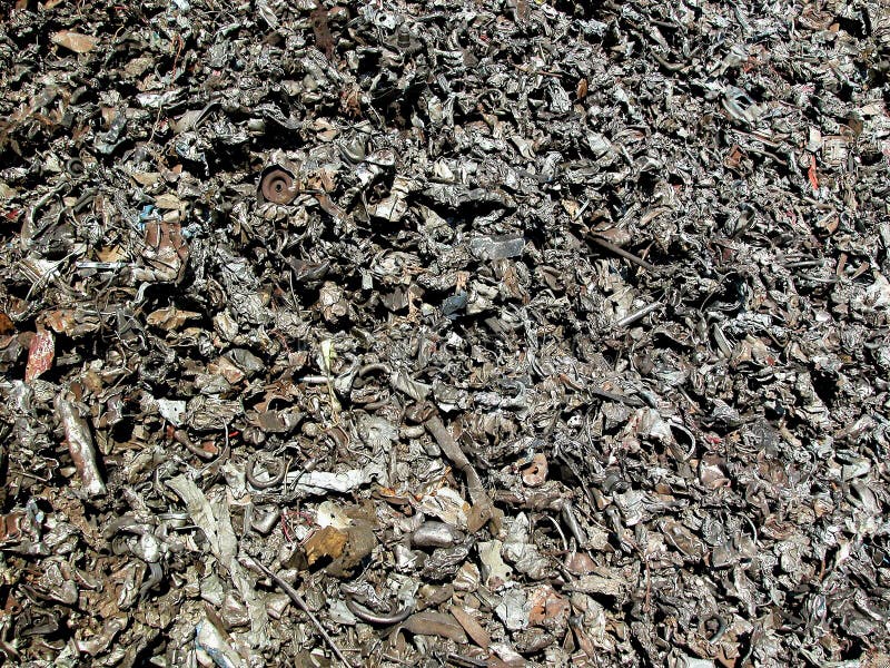 Crushed steel scrap metal stock photo. Image of industry - 111587388