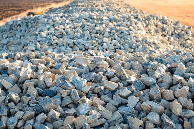 Crushed Limestone Asphalt Gray Mineral Stock Photo - Image of granite ...