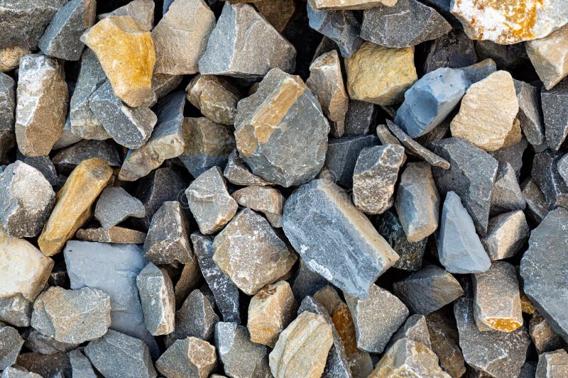 Crushed Stone for Construction and Concrete Production Stock Photo ...