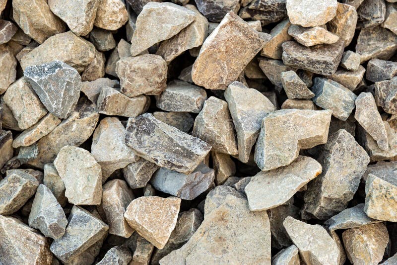 Crushed Stone for Construction and Concrete Production Stock Image ...