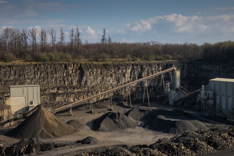 Crushed Stone Factory in a Quarry Career Stock Photo - Image of rock ...