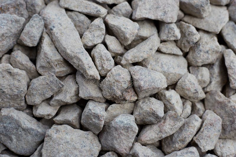 Crushed Stone Gray Large Stone for Construction Close-up, Used for ...