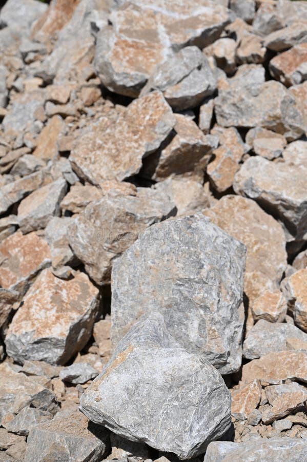 Crushed Stone in Mining Field Stock Photo - Image of crushed, ground ...