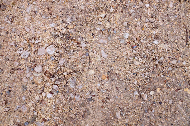 Crushed Stone Road, Beige Texture for Background Stock Image - Image of ...