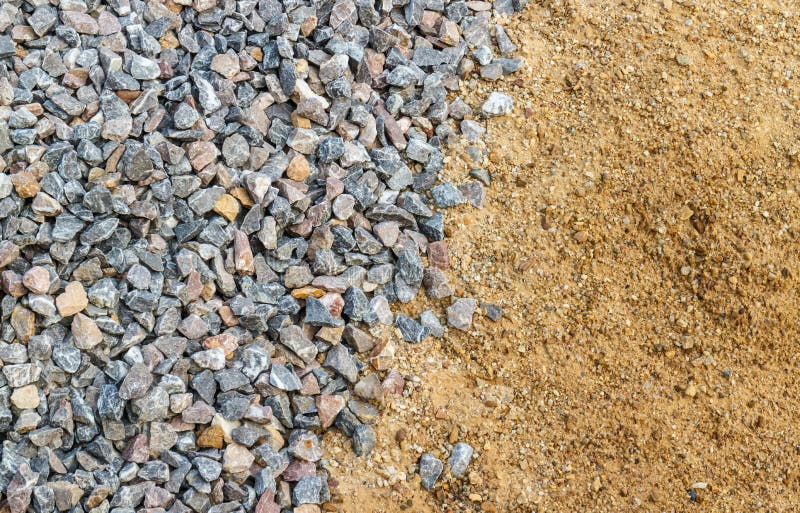 Crushed stone and sand stock photo. Image of pattern - 31524642
