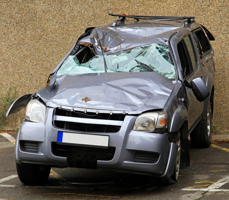 Crushed SUV stock image. Image of vehicle, traffic, crushed - 23377519