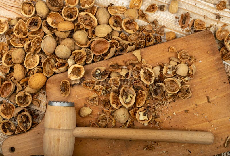 Crushed Walnuts Texture Background Stock Image - Image of bunch ...